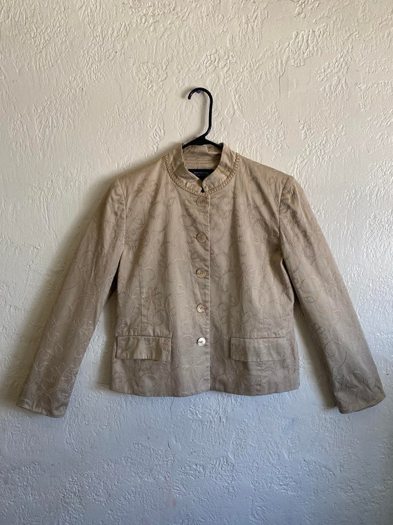 Vintage Y2K Jones of New York Beige Box Jacket - Gem