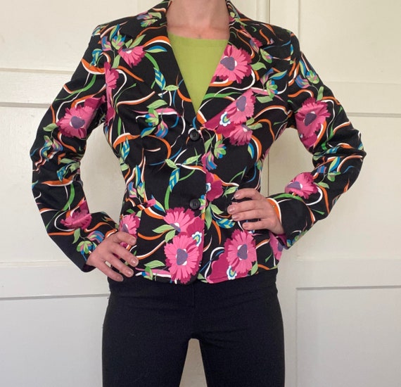 Vintage Bright Floral Jacket by Metro Style - Gem