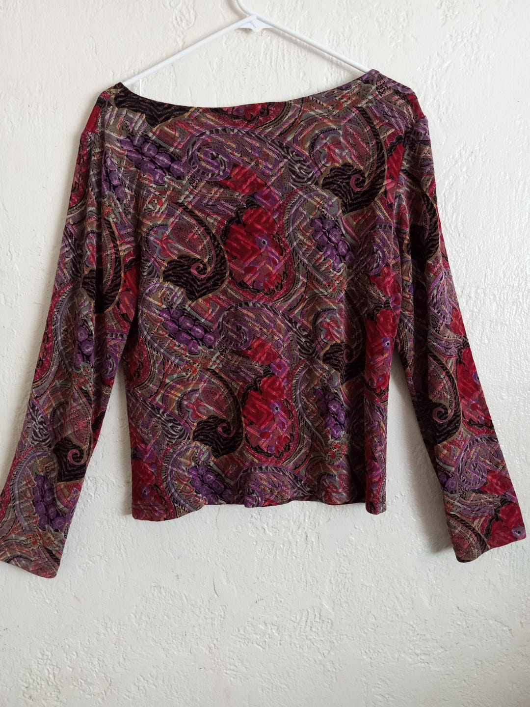 Floral Print Stretch Top by Coldwater Creek - Etsy