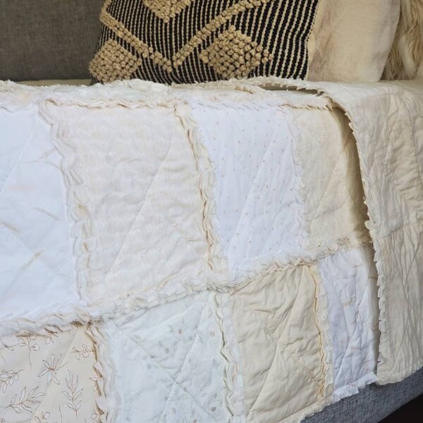 Primitive Rag Quilt - Etsy