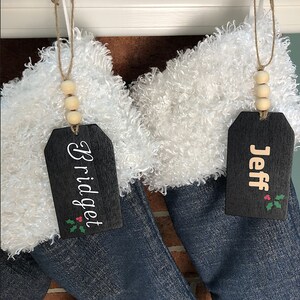 Personalized Denim Christmas Stocking Brushed Blue Denim - Etsy