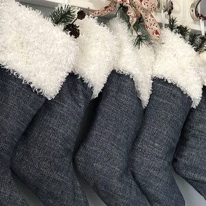 Personalized Denim Christmas Stocking Brushed Blue Denim - Etsy