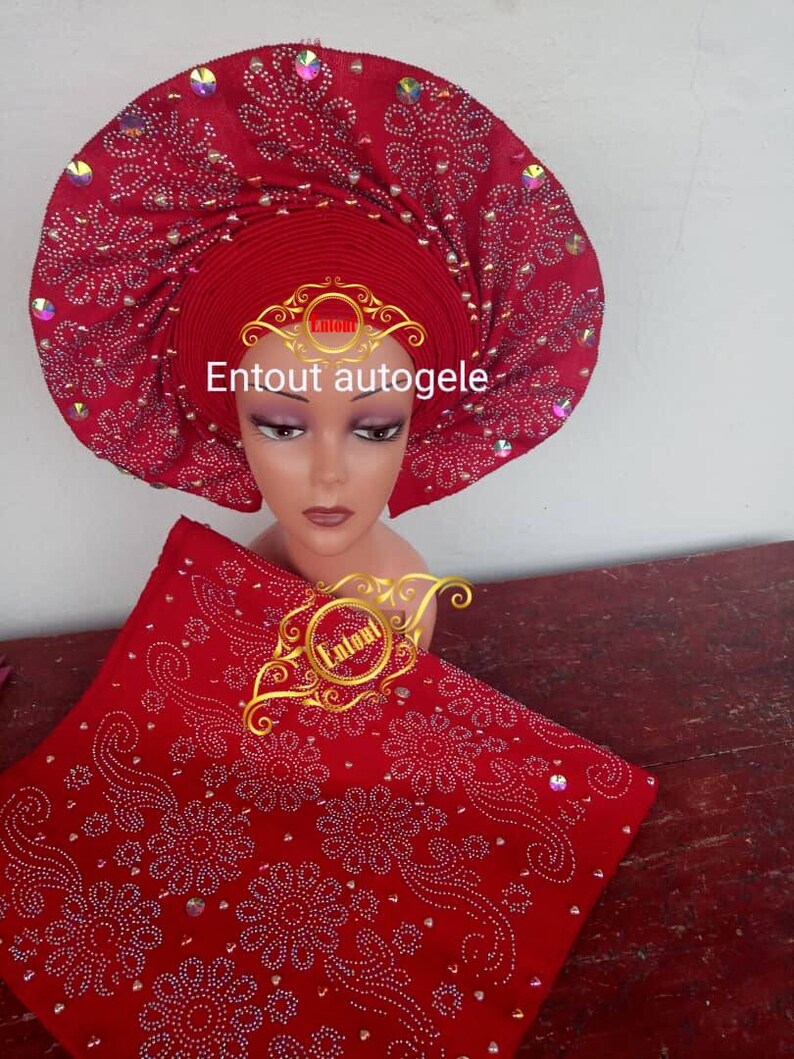 Nigerian Autogele Asooke / Aso Oke / Asoebi /aso-oke / Ipele & Gele ...