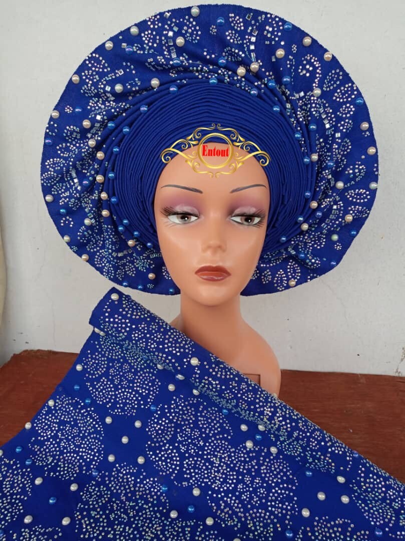 Nigerian Autogele Asooke / Aso Oke / Asoebi /aso-oke / Ipele & Gele ...