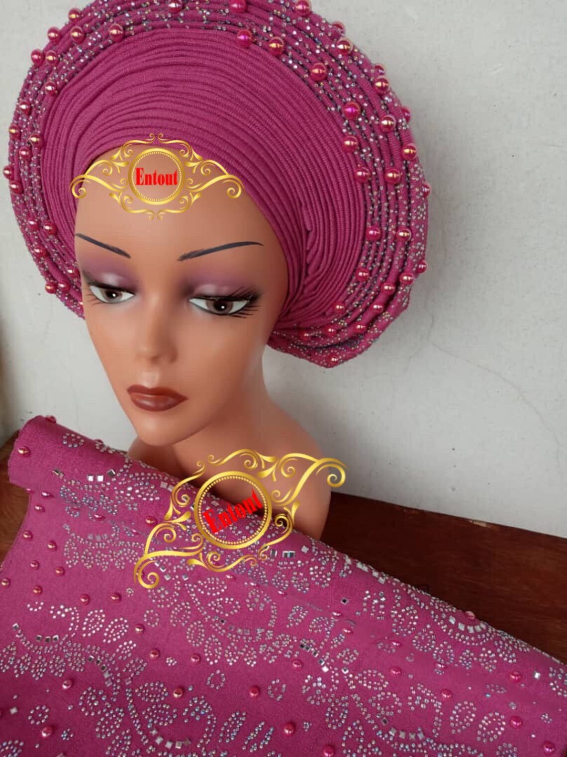 Nigerian Autogele Asooke / Aso Oke / Asoebi /aso-oke / Ipele & Gele ...