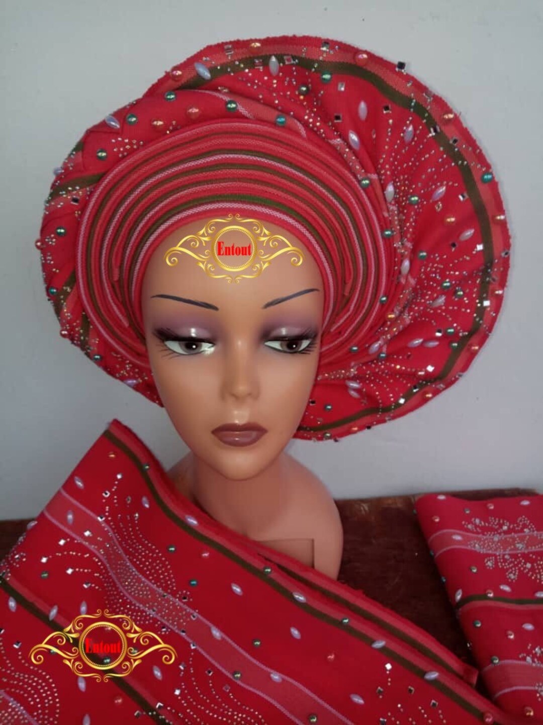 Nigerian Autogele Asooke / Aso Oke / Asoebi /aso-oke / Ipele & Gele ...