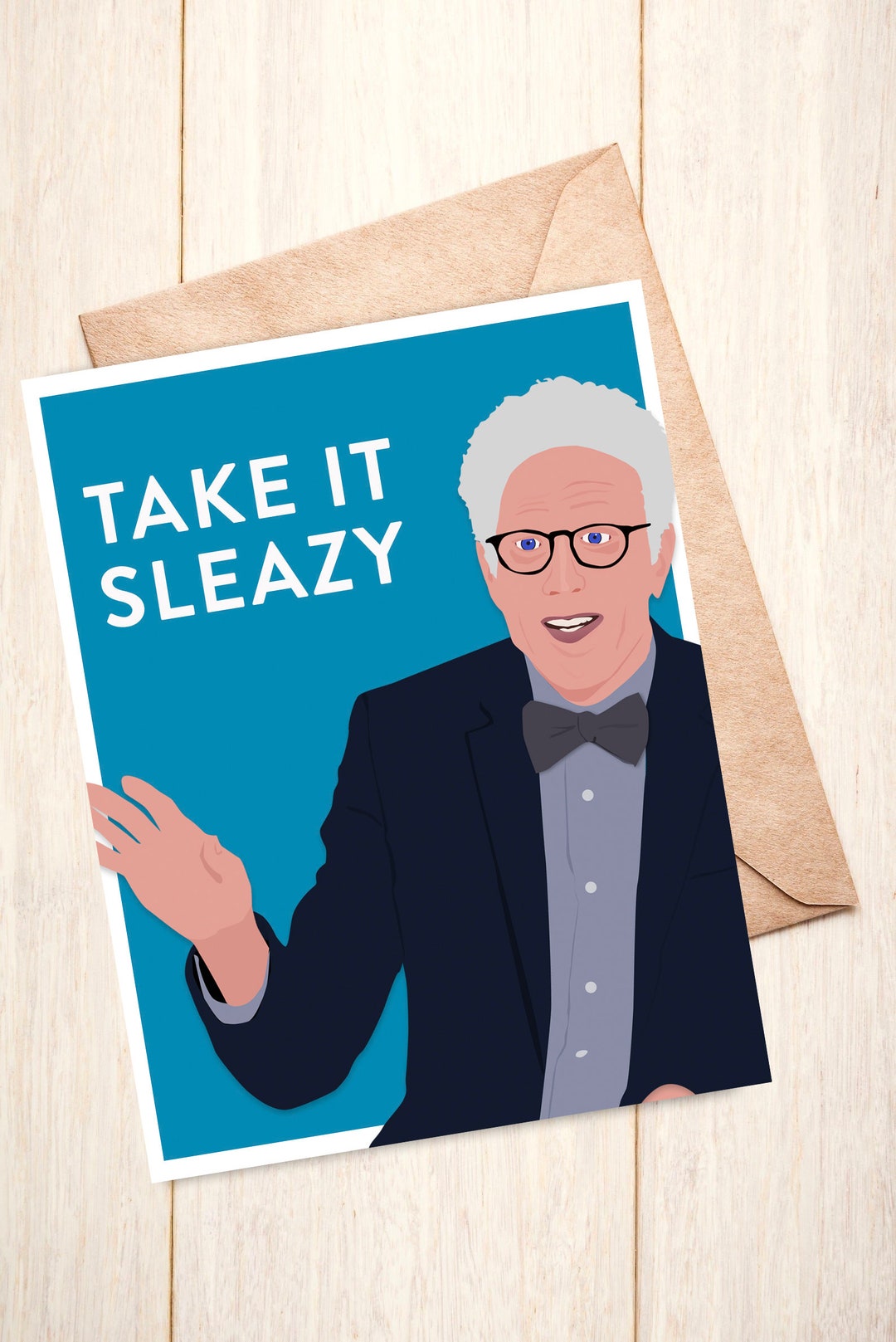 Take It Sleazy | the Good Place | Card - Etsy