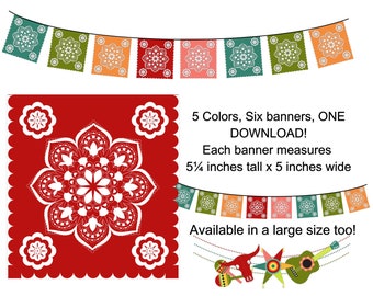 Papel Picado Banner Cinco De Mayo Fiesta Banner - Etsy
