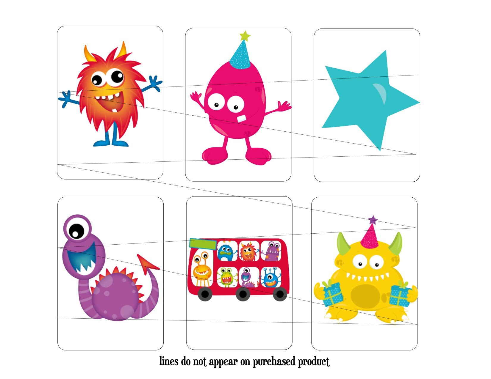 Kids Monster Party Bingo Game Instant Digital Download Kids - Etsy