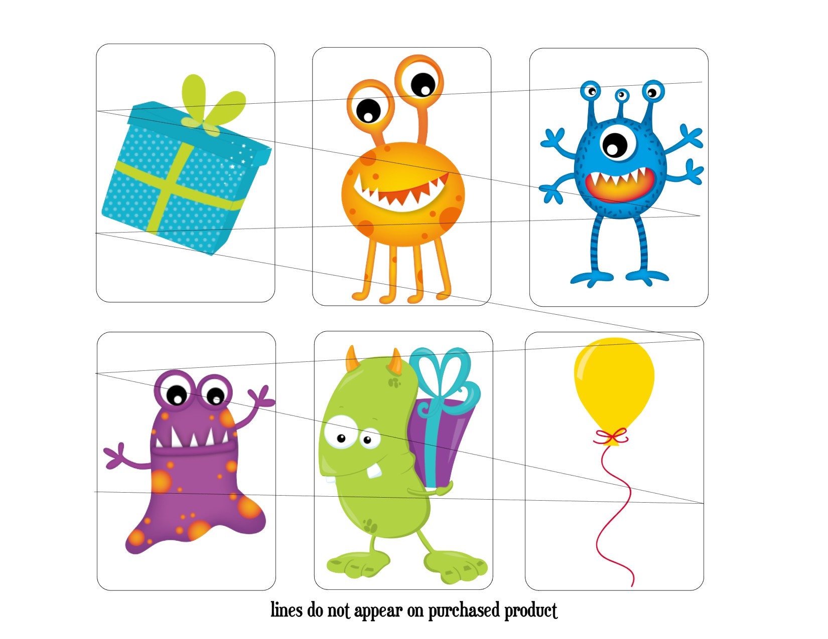 Kids Monster Party Bingo Game Instant Digital Download Kids - Etsy