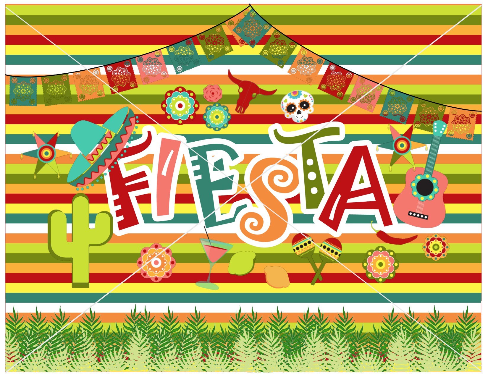 Große Papel Picado Fiesta Party Banner Instant Digital - Etsy.de