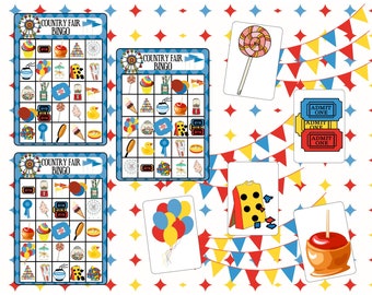 30 Carnival Fair Bingo Cards Carnival Theme Party County - Etsy