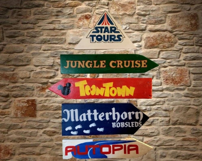 Custom Disney Inspired Directional Signs - Etsy