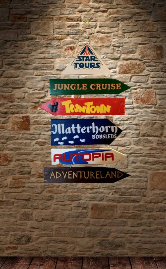 Custom Disney Inspired Directional Signs | Etsy