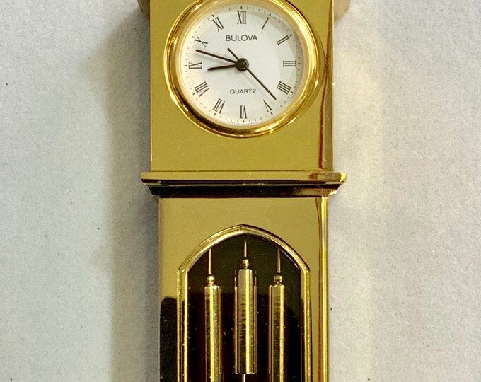 Bulova Miniature Grandfather Clock - Etsy
