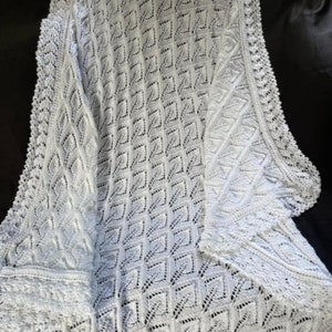 Diamond Leaf Baby Shawl Knitting Pattern - Etsy