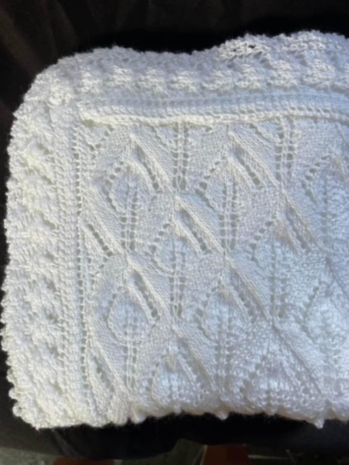 Diamond Leaf Baby Shawl Knitting Pattern - Etsy