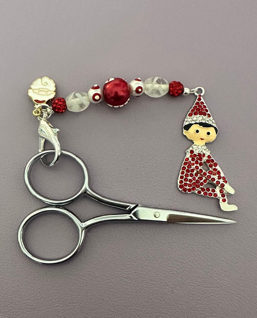 Boy Elf Scissor Fob, Key Fob, Purse Fob, Backpack Fob, Zipper Pull ...