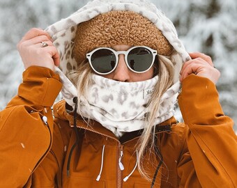 Cosmic Ski Hood, Snowboard Hood, Fleece Hood, Helmet Hood, Gift ...