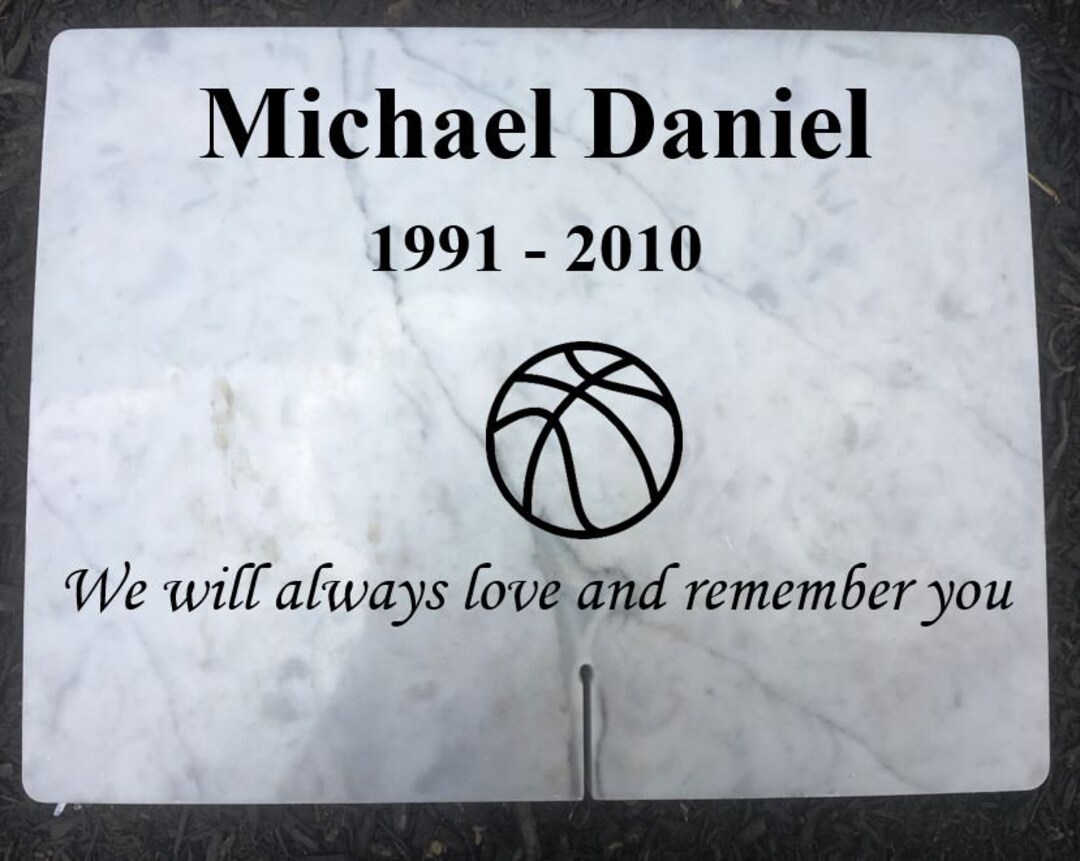 Personalized Engraved Marble, Memorial Stone Black/gray/white Color - Etsy