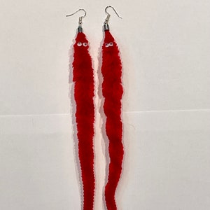 Worm-on-a-string Earrings - Etsy