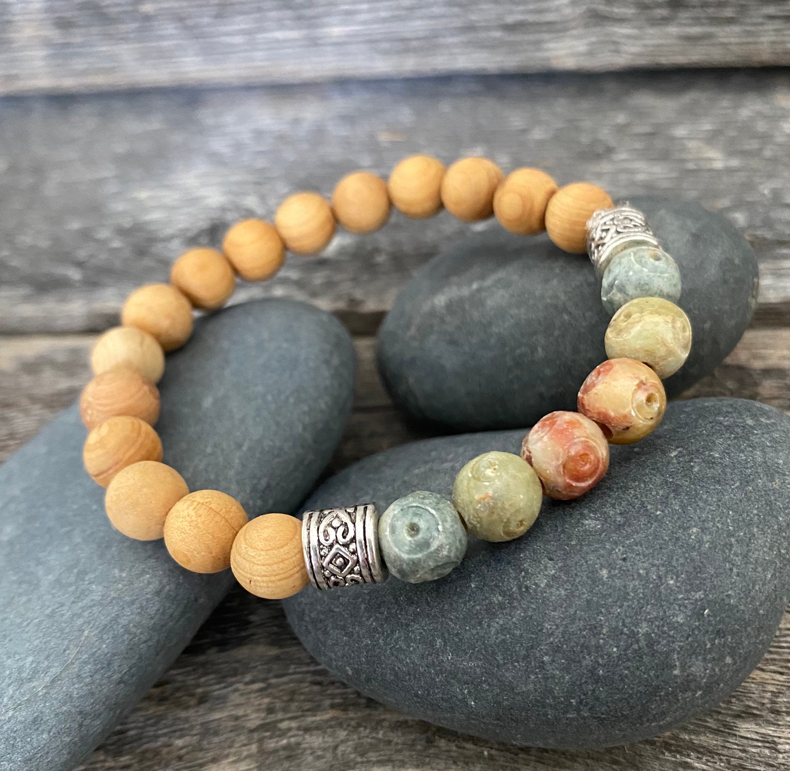 Natural Vibes Carved Stone Mala - Etsy