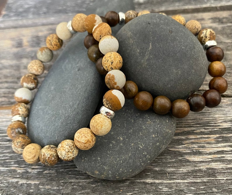 Picture Jasper Mala Set Grounding Comfort - Etsy