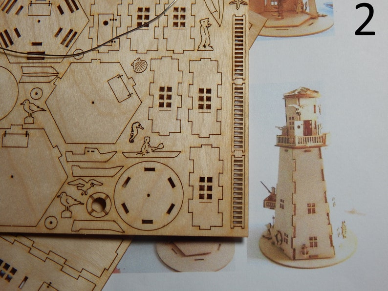 Miniature KIT Lighthouse 144th Scale Decorations Door | Etsy