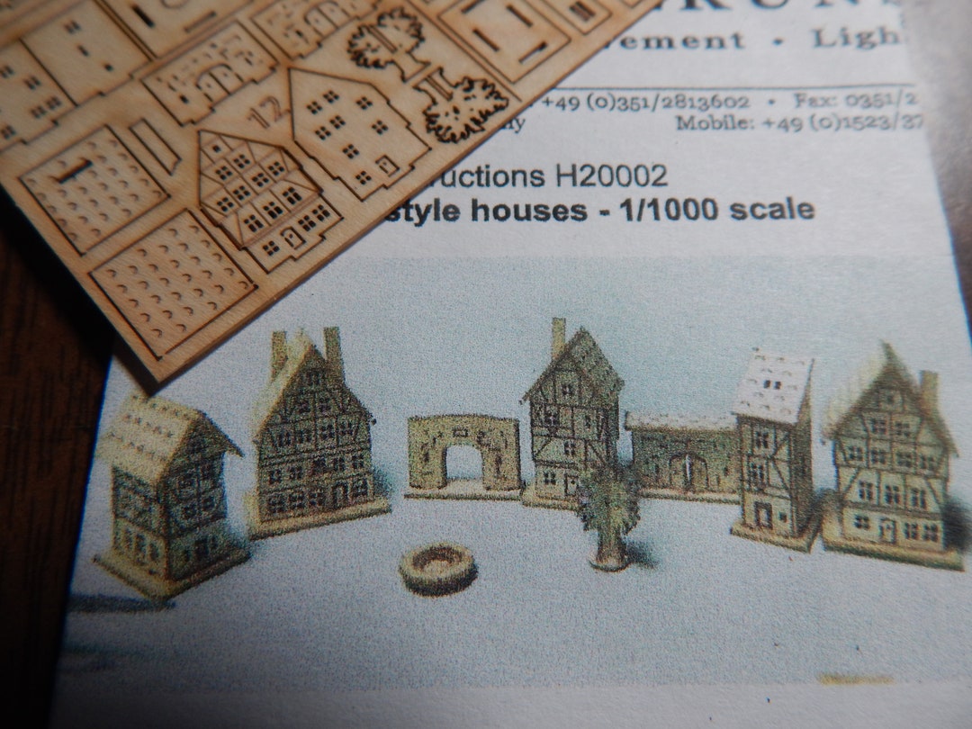 Medieval, KIT, Houses, 1000 Scale, Miniature - Etsy