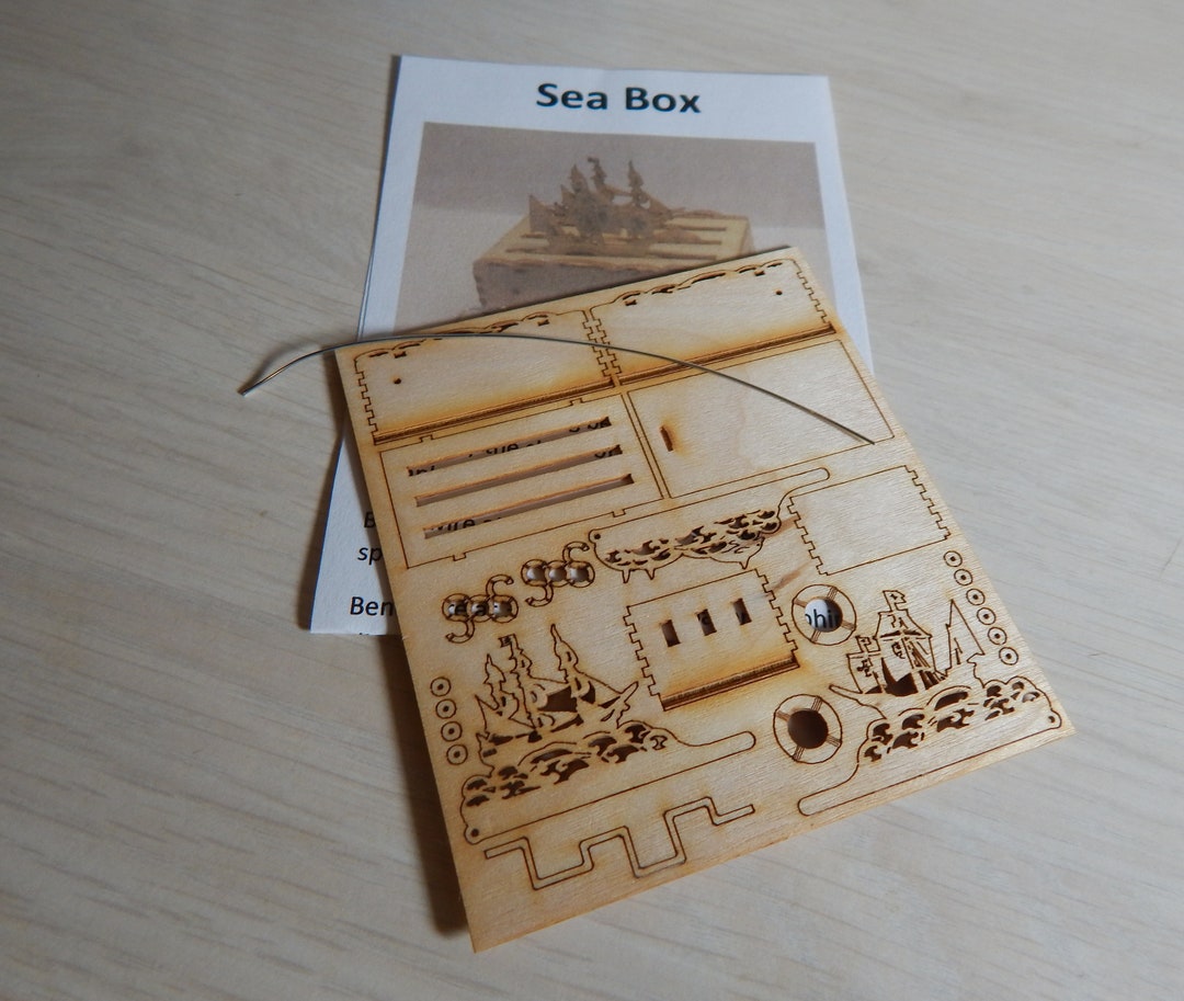 Miniature, KIT, Sea Box, Sailing Ships, Box, Do It Yourself, Crank ...