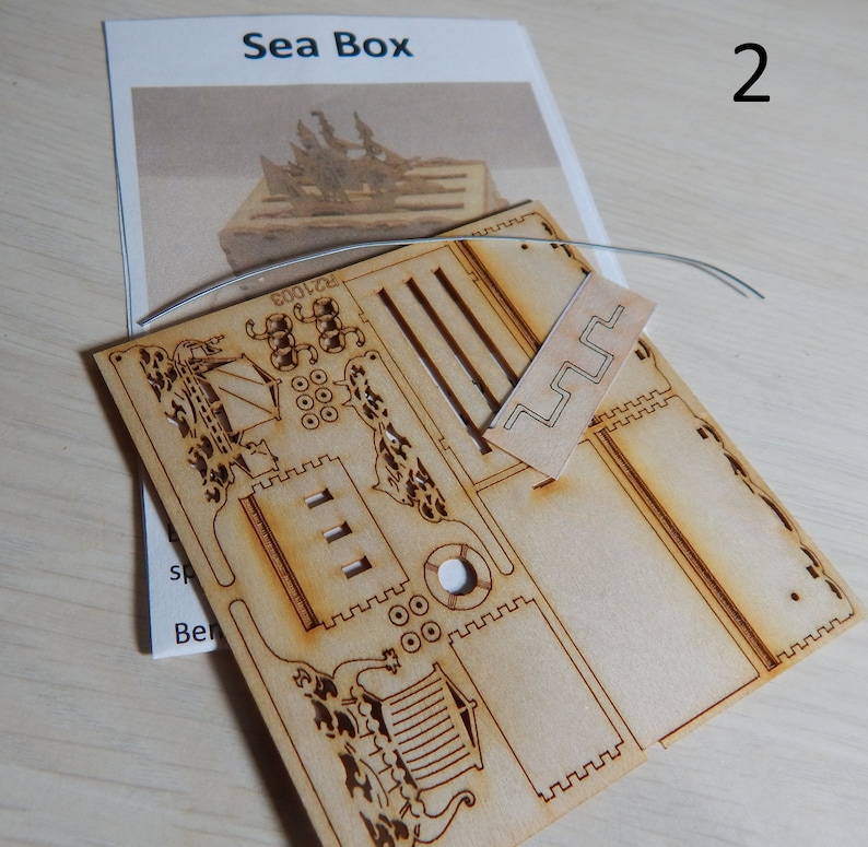 Miniature KIT Sea Box Sailing Ships Box Do It Yourself - Etsy