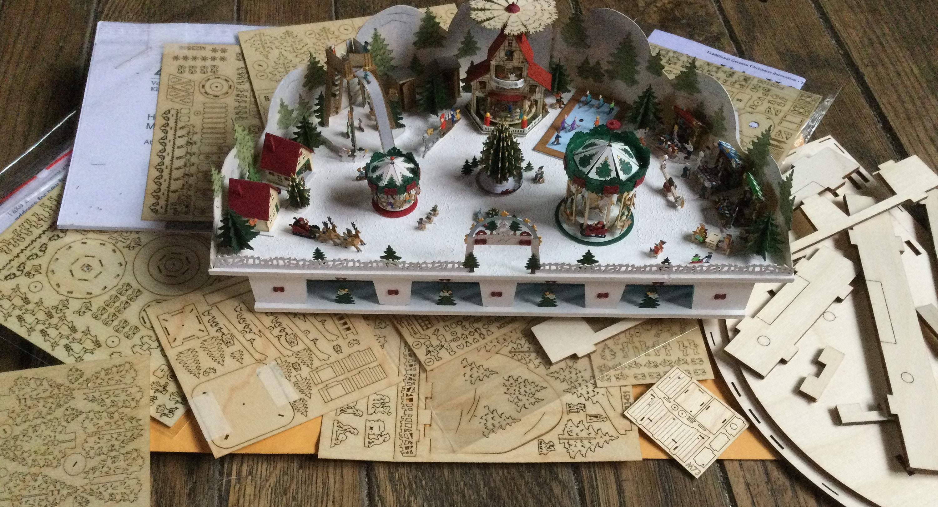 Christmas Land, KIT, Carousel, Flyer, Palace, Markets, Houses, People ...