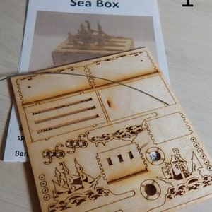 Miniature, KIT, Sea Box, Sailing Ships, Box, Do It Yourself, Crank ...