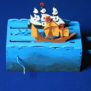 Miniature, KIT, Sea Box, Sailing Ships, Box, Do It Yourself, Crank ...