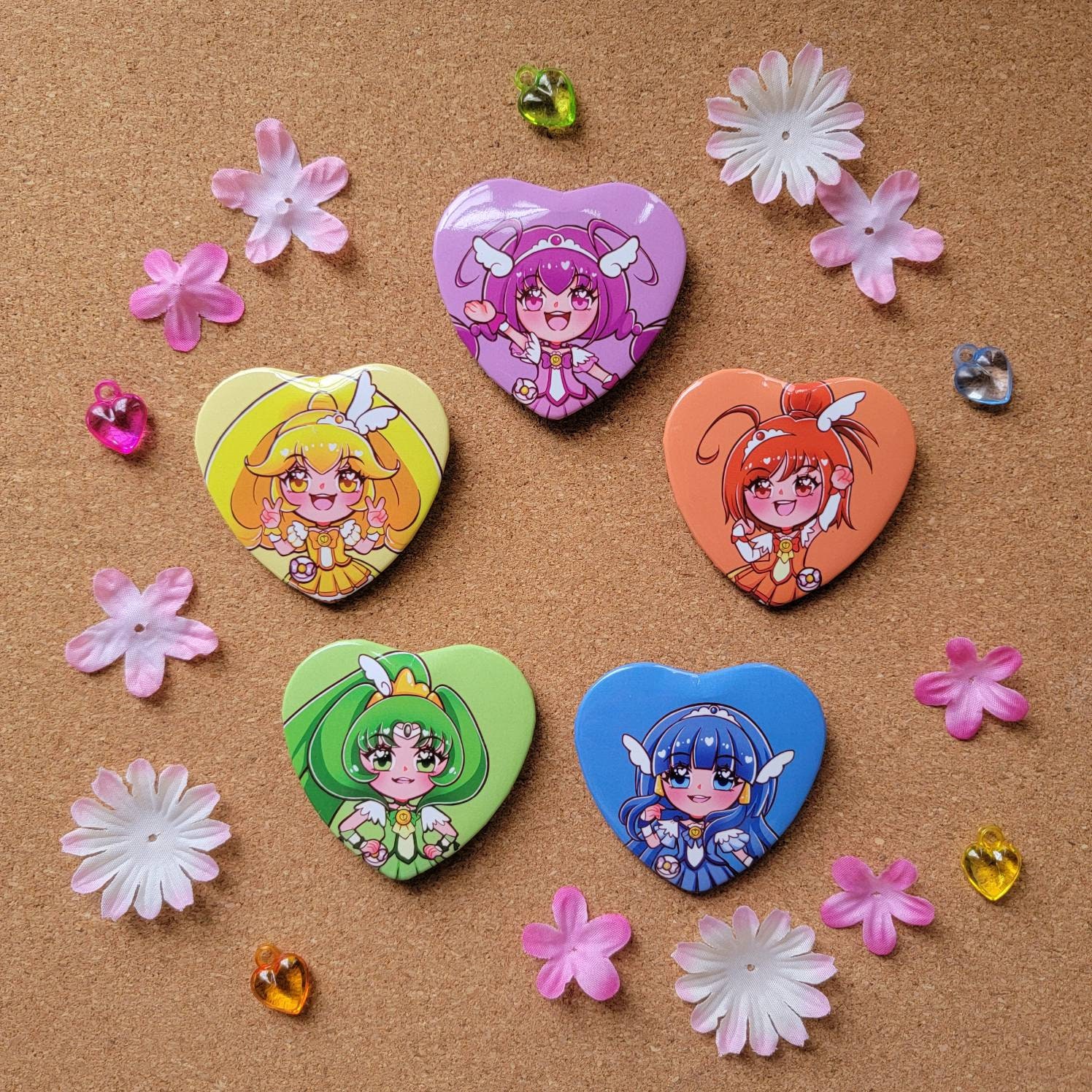 Smile Precure/glitter Force Heart Buttons - Etsy