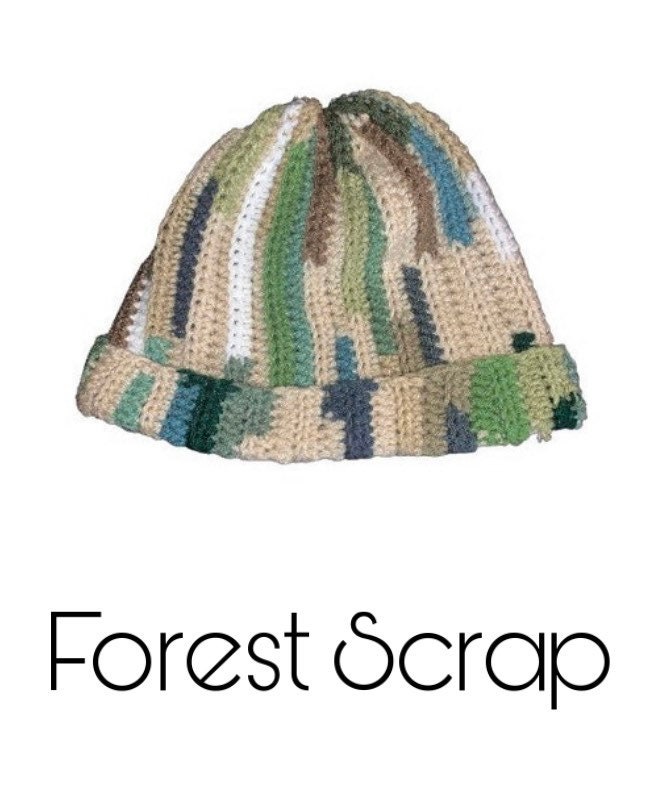Crochet Scrap Yarn Beanie / Custom / Handmade Crochet Beanie ...