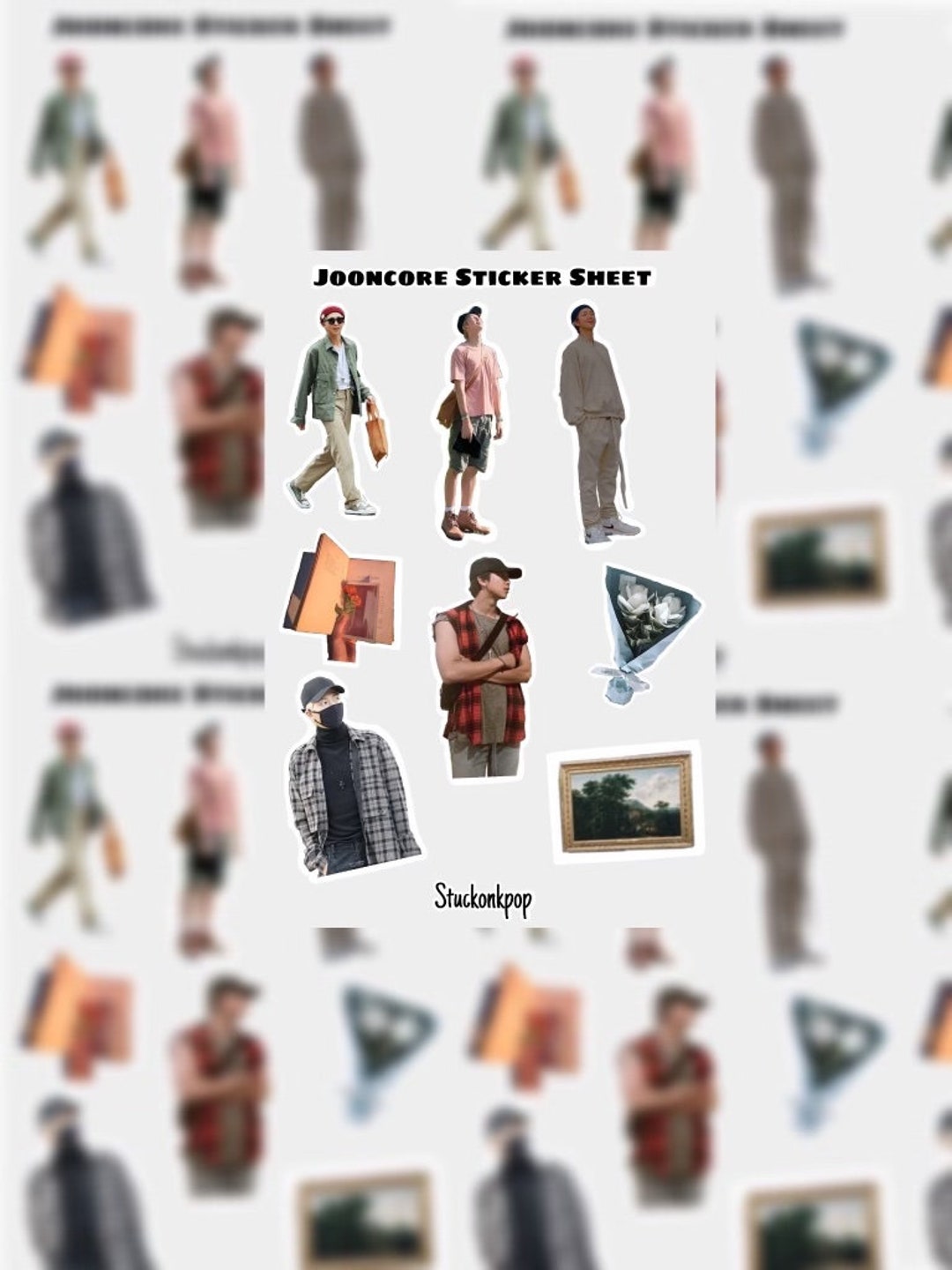 BTS Core Sticker Sheets| Joon Core, Jin Core, Yoon Core, Hobi Core, Min ...