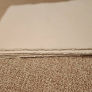 Handmade Paper - White 100% Cotton 10 Sheets Size A4 8.5x11.7 Inches ...
