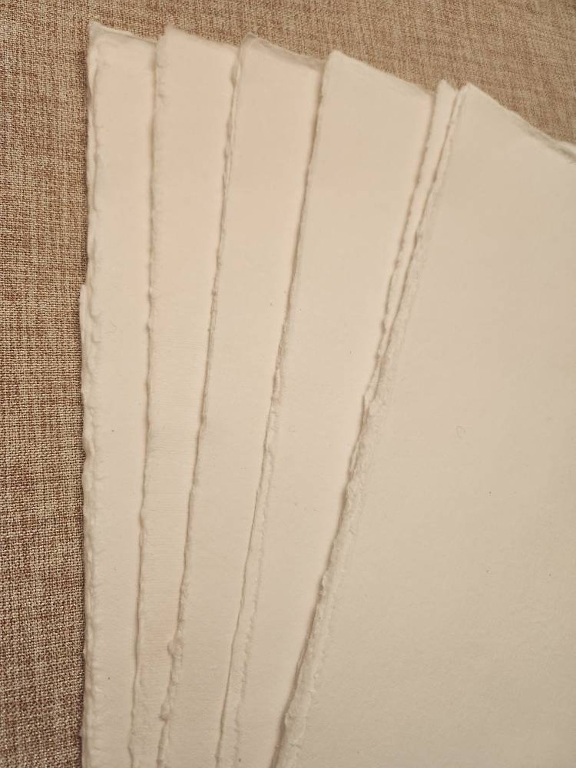 Handmade Paper - White 100% Cotton 10 Sheets Size A4 8.5x11.7 Inches ...