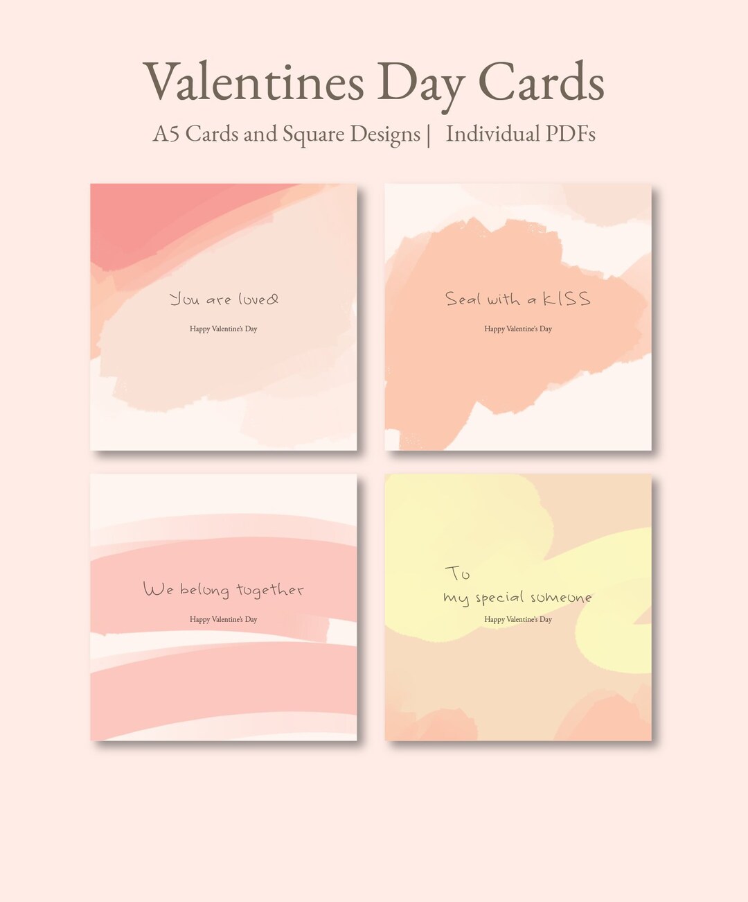 Cute Valentine Card Printable | Pastel Cards | Printable Valentine ...