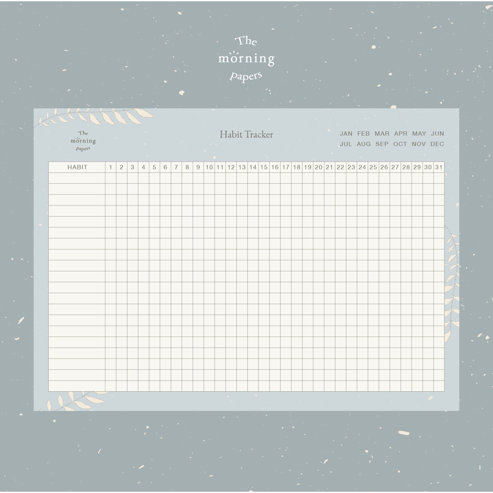 Elegant Habit Tracker | Floral | Botanical | Printable & Digital | A4 ...