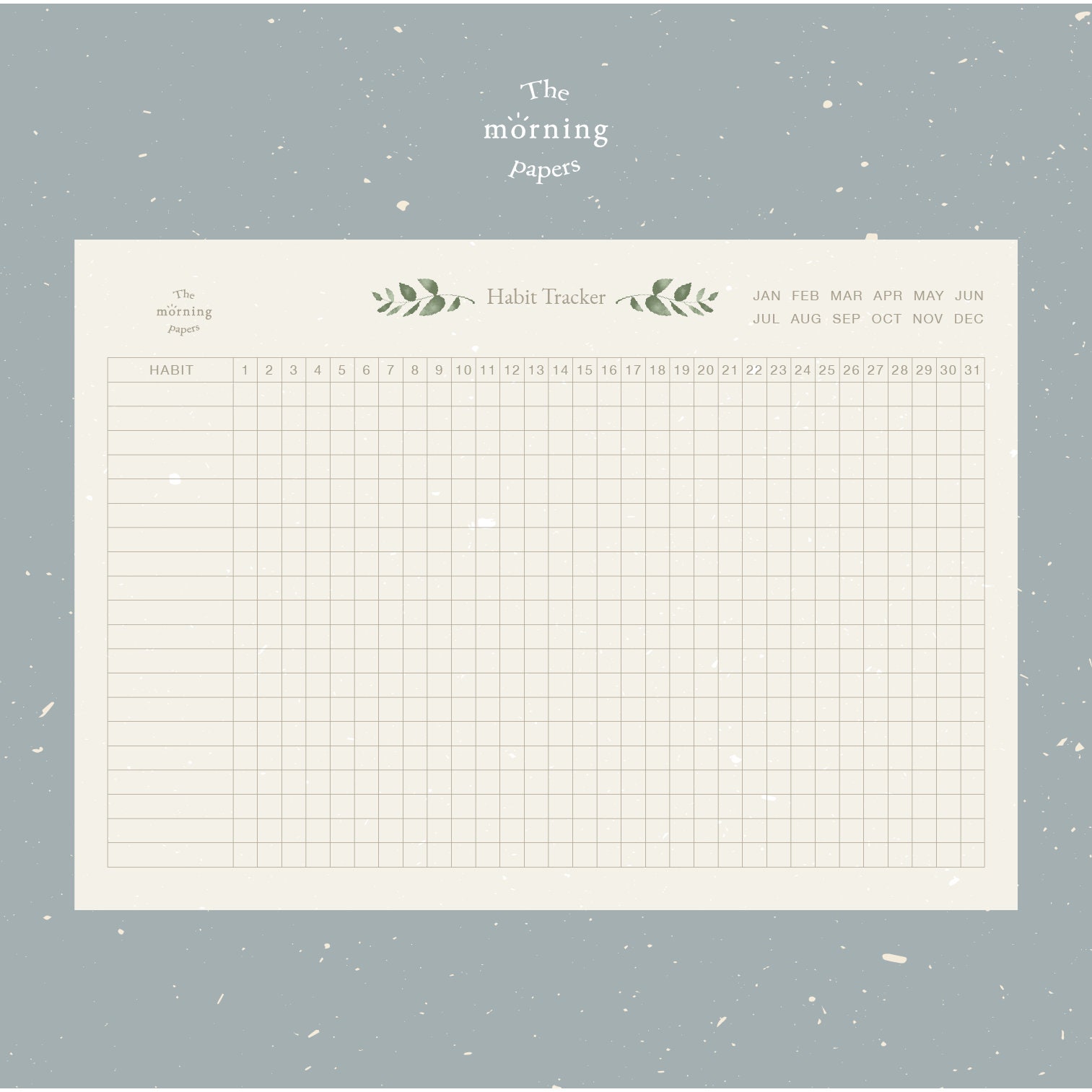 Elegant Habit Tracker | Floral | Botanical | Printable & Digital | A4 ...