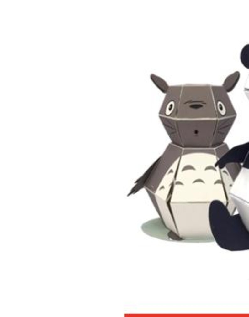 Totoro DIY Papercraft Kit: 3D Toys (digital Download) on Cardstock ...