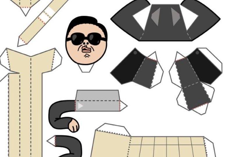ʕ•ᴥ•ʔ Interactive Printable DIY Paper Gangnam Style Keyboard Cat ...