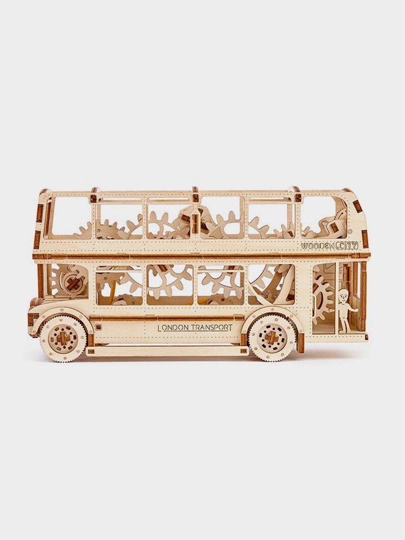 London Bus 3D Puzzle Laser Cut Template: 3mm Wood (digital File) - Etsy