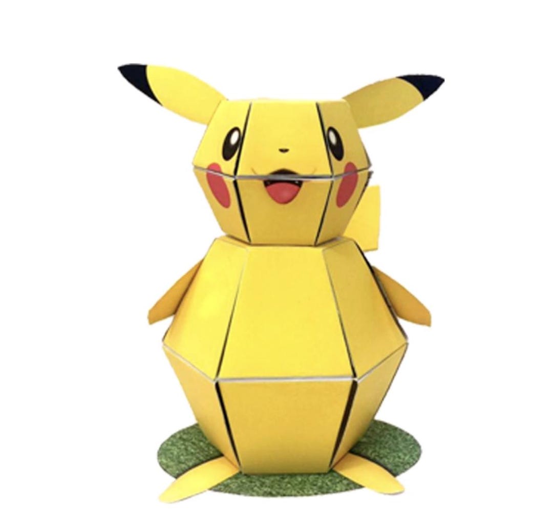 Pikachu Pokemon DIY Papercraft Kit: 3D Toys (digital Download) on ...