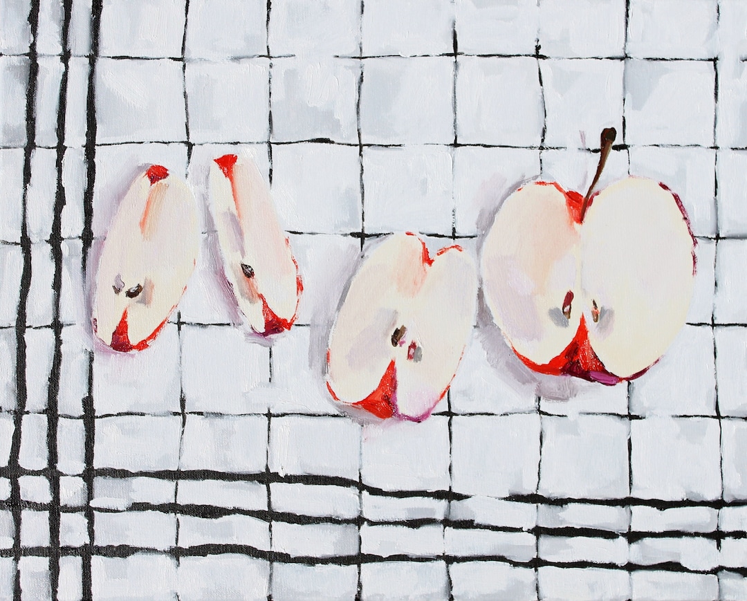Oil Painting Apples, Kitchen Art Paintings, Still Life Fruit Painting ...