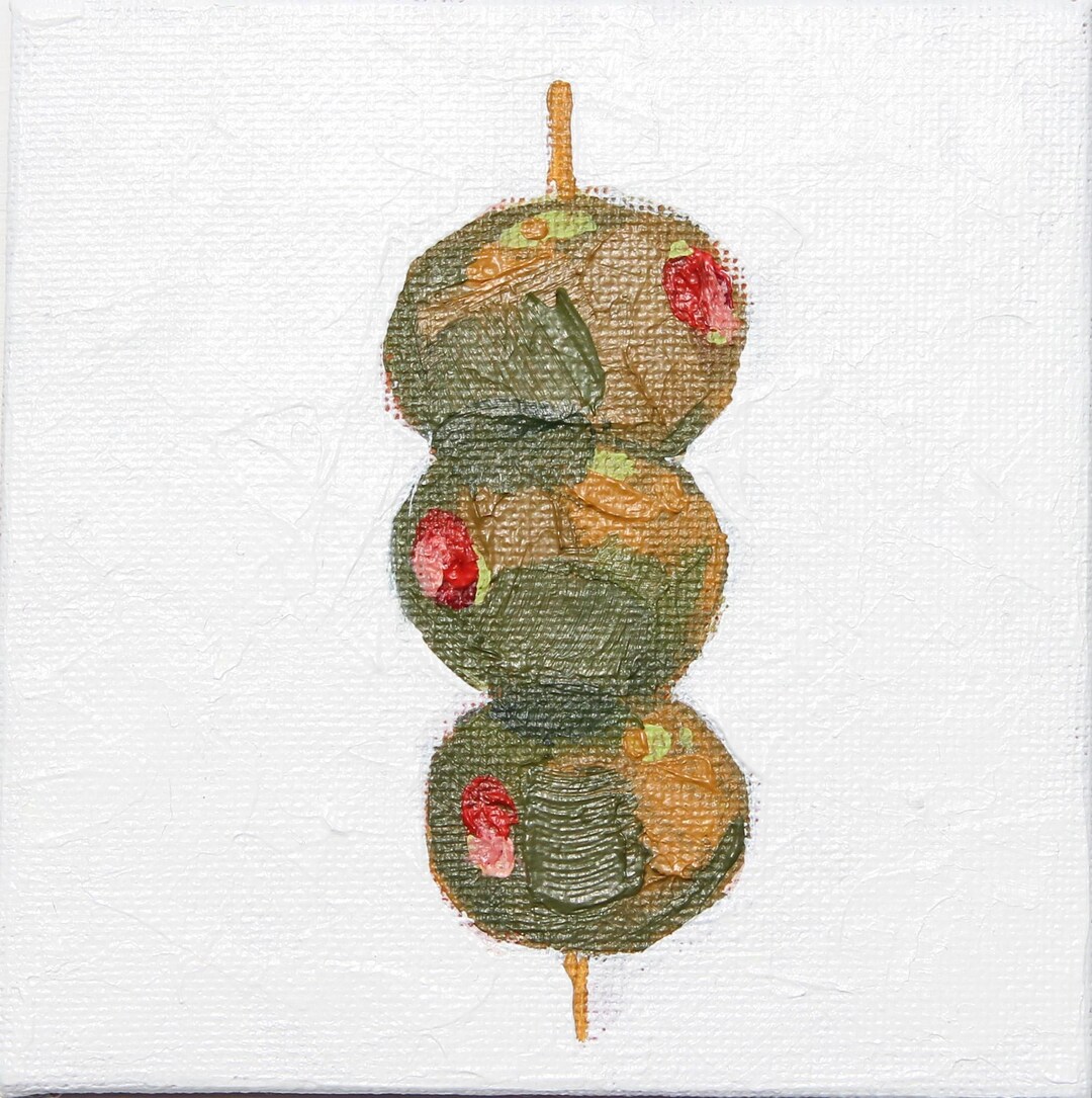 Olive Appetizer Painting, Green Olive Bar Art, Kitchen Decor - Etsy
