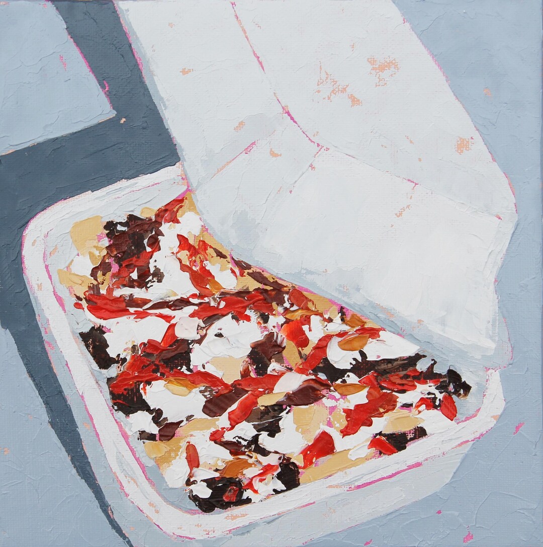 Original Oil Painting of Snack Pack, Takeaway, Fast Food .. - Etsy