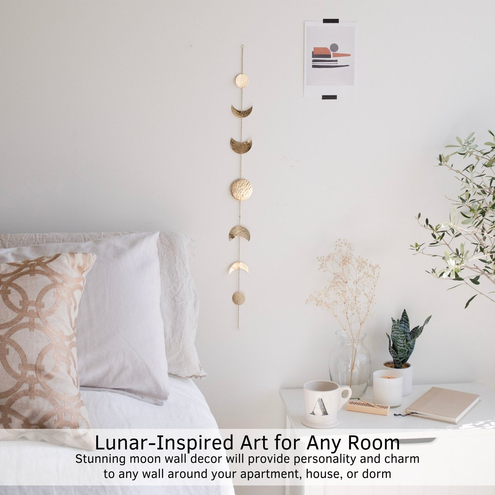 UK Moon Phases Wall Decor Handmade Hammered Metal Moon Phase - Etsy UK